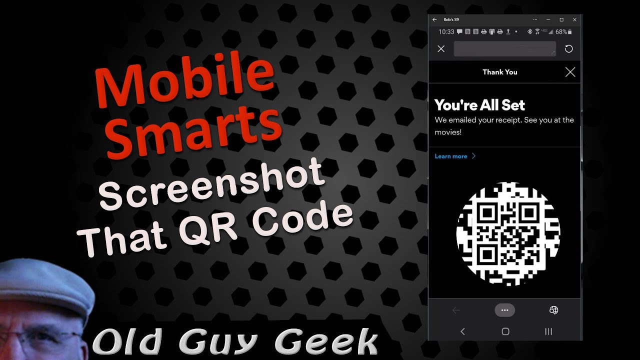 Mobile Smarts - Screenshot Your Phone's QR Code.